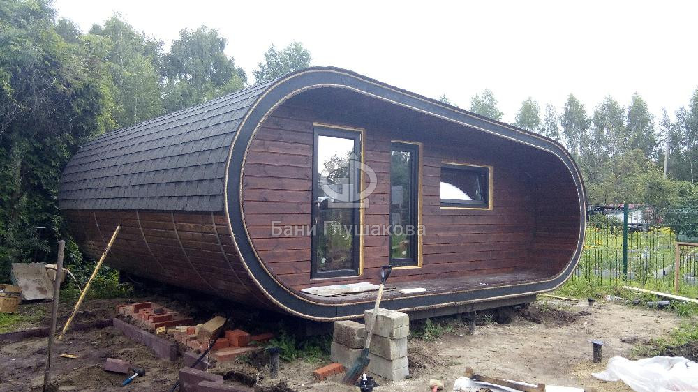 Баня «МЕГА Танк» 6х6 с печью и отделкой под ключ от Дмитрия Глушакова