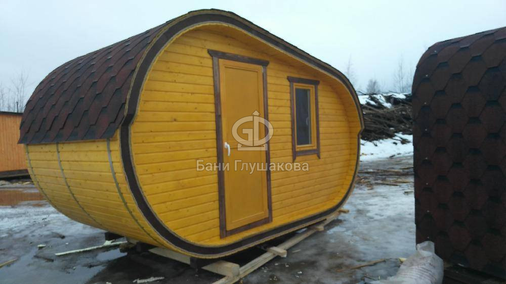 Баня «Танк» среднего размера со сборкой на участке под ключ